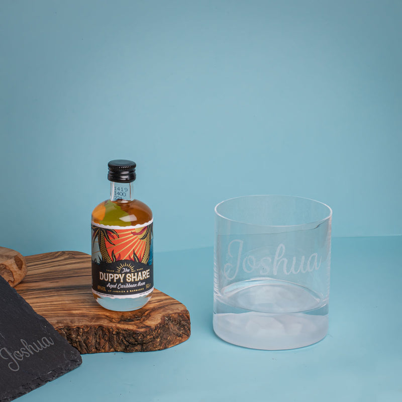 Personalised Rum Crystal Tumbler Glass Gift Set | Rum Gift Set - The ...